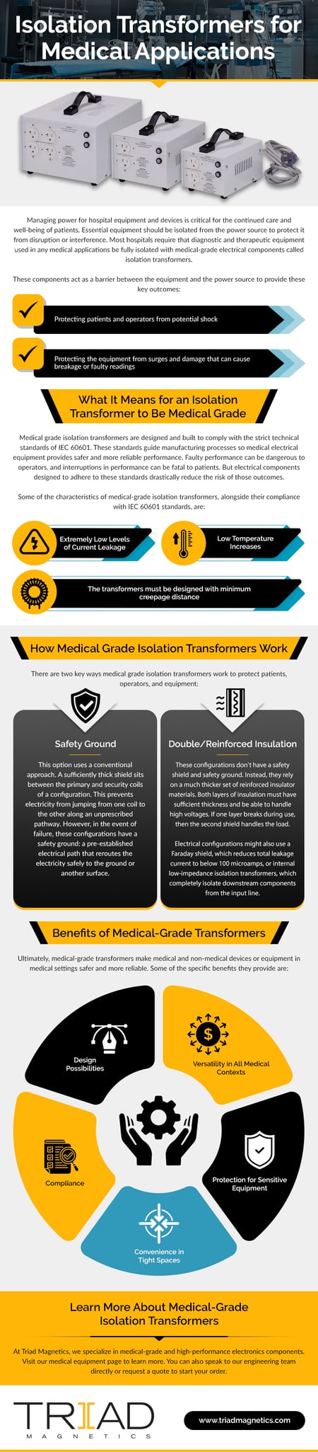 Isolation Transformers for Medical Applications | Triad Magnetics